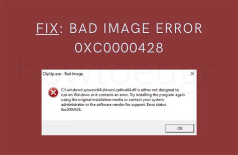 Cómo reparar el error de imagen incorrecta 0xc0000428 en Windows 11 10