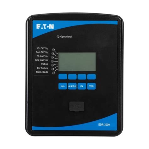 eaton edr 3000 2c1ga1 feeder protection relay 4 inputs 4 outputs