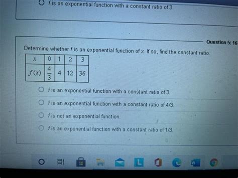 solved determine whether f is an exponential function of x