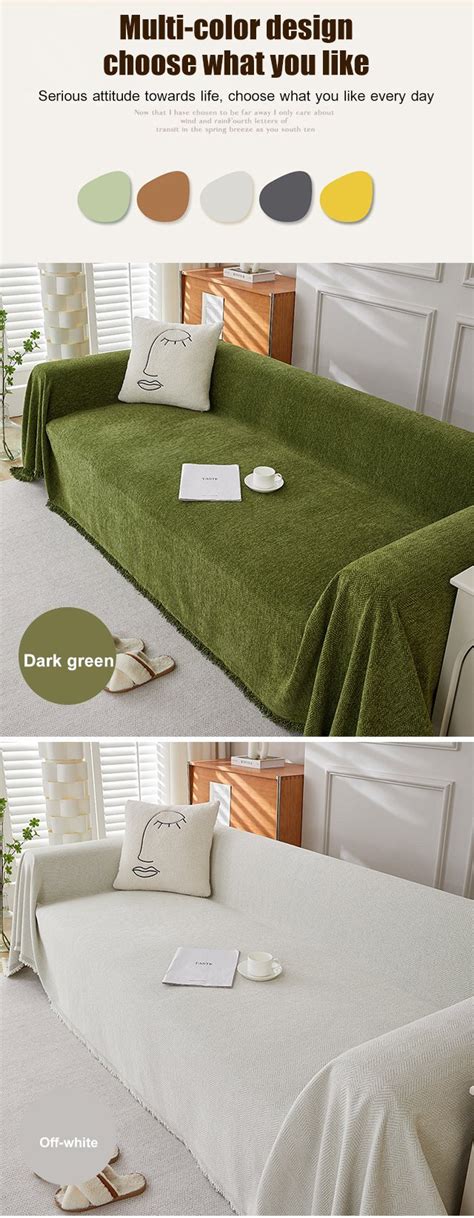 Four Season Universal Herringbone Chenille Sofa Towel Uber7