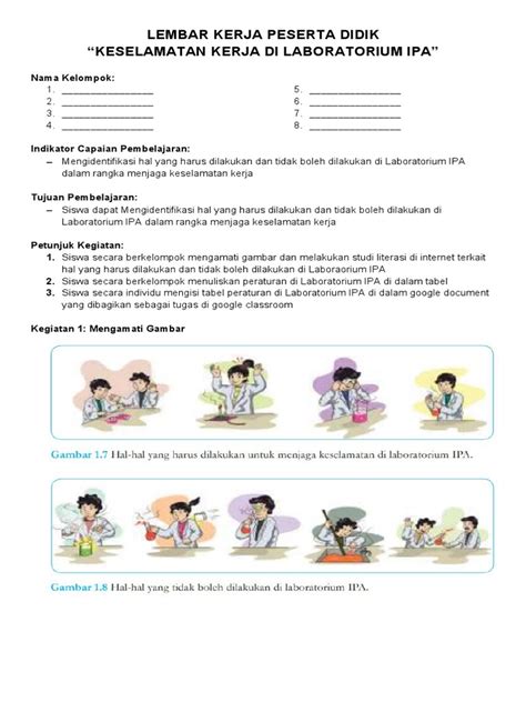 Lkpd Keamanan Laboratorium Pdf