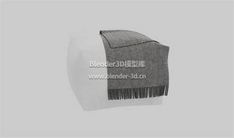Blender 方形箱式凳沙发圆凳子3d模型素材资源免费下载 Blender3d模型库