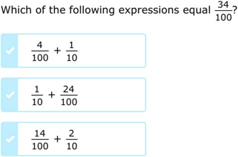 Ixl Identify Fraction Expressions With A Particular Sum