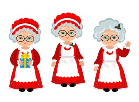 ᐈ Mrs Claus Costume Pattern Stock Vectors Royalty Free Mrs Claus