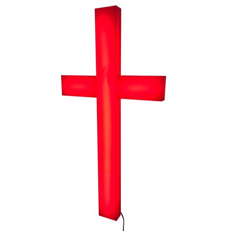 Fixturedisplays Cross Christian Lighted Church Sign Red Plexiglass Led Light Wayfair