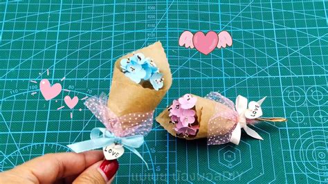 Diy How To Make Mini Bouquets จัดทำช่อดอกไม้กระดาษจิ๋ว แม่เนย น้องพอส