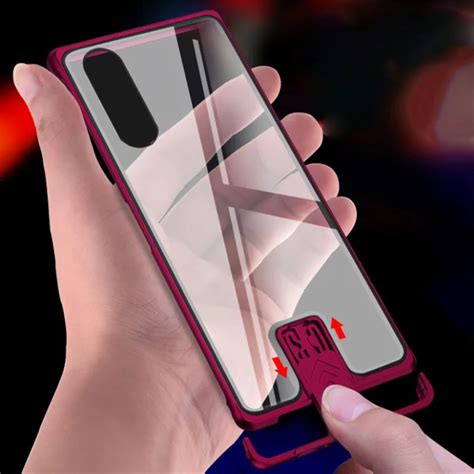 Funda Deslizante De Aluminio Con Marco De Metal Para Sony Xperia 1 II