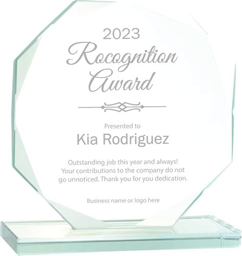 Personalized Octagon Jade Glass Award Plaque Custom Philippines Ubuy