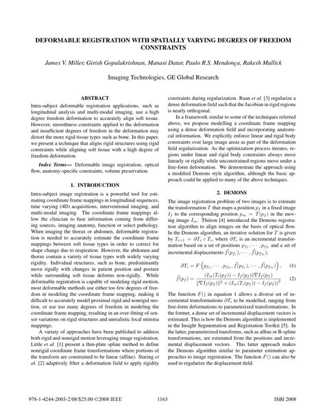 Pdf Deformable Registration With Spatially Varying Degrees Of Freedom