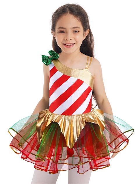 Renvena Girls Camisole Skirted Leotard Ballet Dance Sparkly Tutu Dress