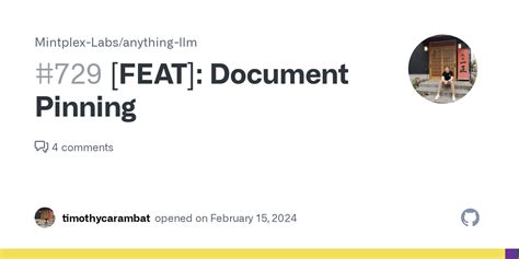Feat Document Pinning Issue Mintplex Labs Anything Llm Github