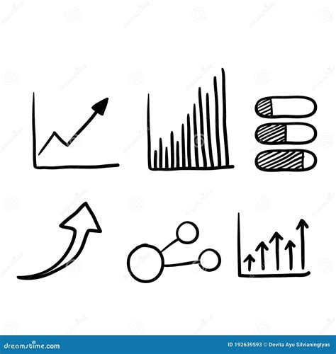 Hand Drawn Doodle Graph Illustration Vector Line Style Stock Vector