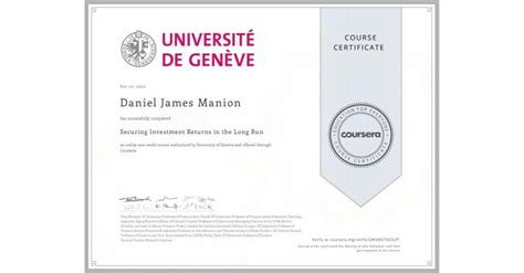 Completed 4th Leg Of 5 Course Program From University Of Geneva Investment Management Some Of