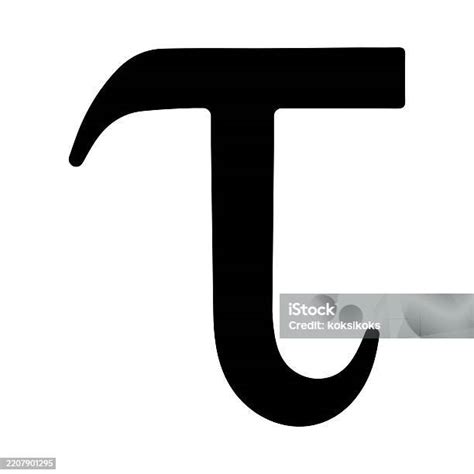 Bold Black Greek Letter Tau Symbol On White Background Stock Illustration Download Image Now