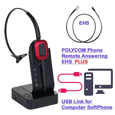 Wireless Headset For Polycom Vvx101 Vvx201 Vvx300 Vvx301 Vvx310 Vvx311 Vvx150 Vvx250