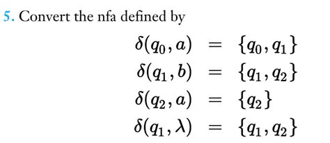 Solved 5 Convert the nfa defined by Чт Chegg com