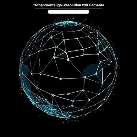 Premium Psd Abstract Polygonal Sphere Network Connections