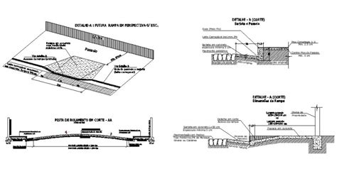 Vehicular Bridge Section Plan And Constructive Structure Cad Drawing Details Dwg File