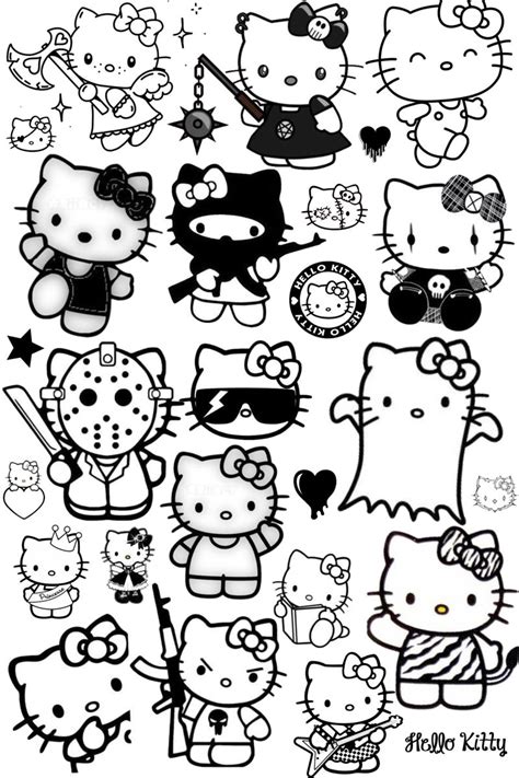 Hello Kitty Hello Kitty Tattoos Hello Kitty Drawing Kitty Drawing