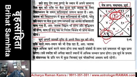 Brihat Samhita छटे भाव में सूर्य I विदेश में लाभ एवं सफलता I शत्रु पर