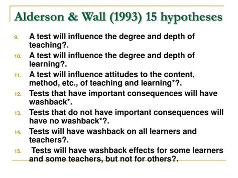 Ppt Impact Washback And Consequences Of Large Scale Testing Powerpoint Presentation Id763222