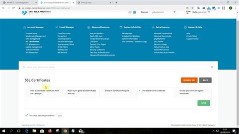 Directadmin Cara Install Ssl Lets Encrypt Youtube