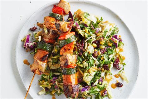Miso Chicken Skewers And Kaleslaw Recipe