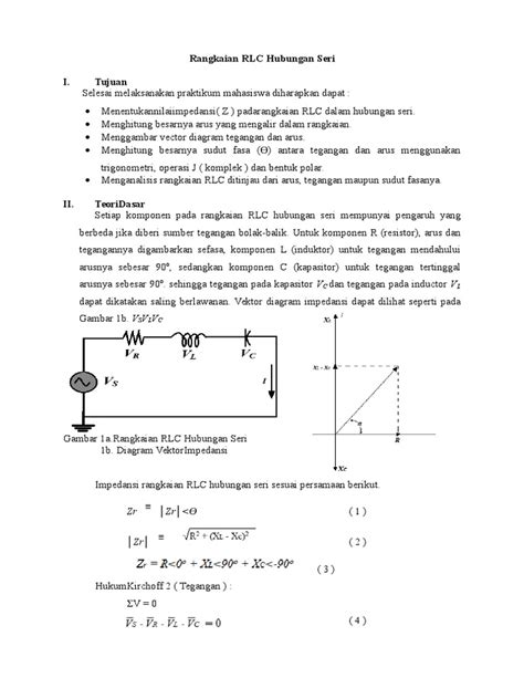 Rangkaian Rlc Hubungan Seri