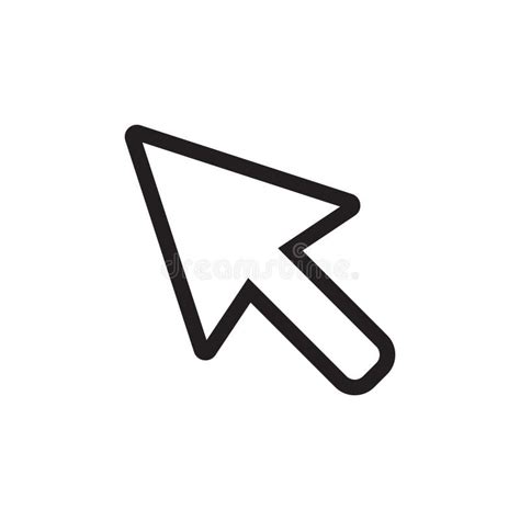 Computer Mouse Cursor Icon In Flat Style Arrow Cursor Vector Illustration On White Isolated