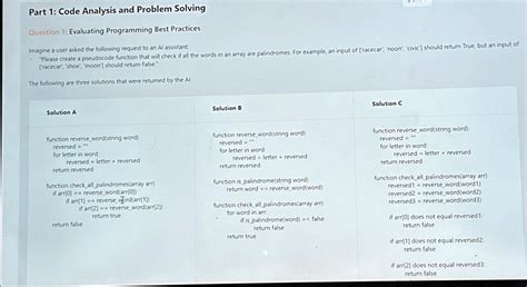 Get Answer Part 1 Code Analysis And Problem Solving Question 1