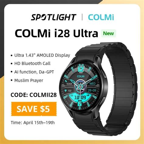 Colmi I28 Ultra Ai Smartwatch Amoled Display Built In Ai Da Gpt