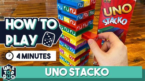 How To Play Uno Stacko In 4 Minutes Jenga Uno Youtube