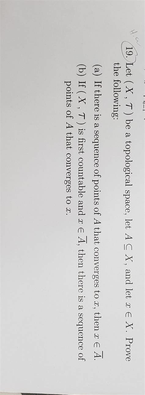 23 Let X τ And Y S Be Topological Spaces And