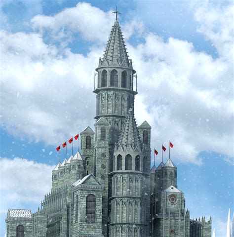 Fantasy Frozen Castle 3d Model 49 Ma Obj Max Fbx Unknown Free3d