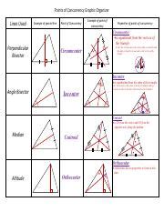 3 3 Triangle Centers Guide Pdf Points Of Concurrency Graphic Organizer Lines Used