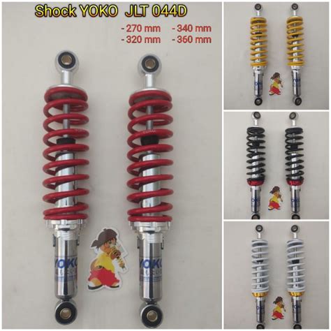 Jual SHOCKBREAKER BELAKANG YOKO NON TABUNG MOTOR BEBEK UKURAN 270 320 340 360 MM WARNA HITAM