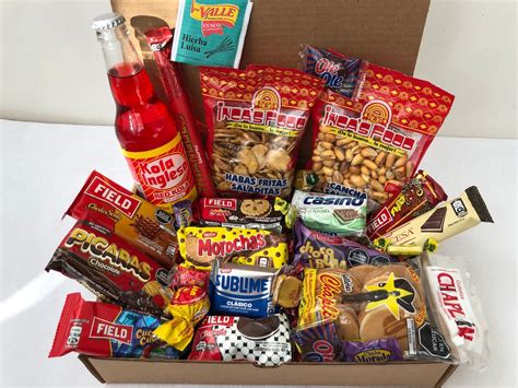 Peruvian Candy Box With Assortments Cookies Chocolates Candies And Kola