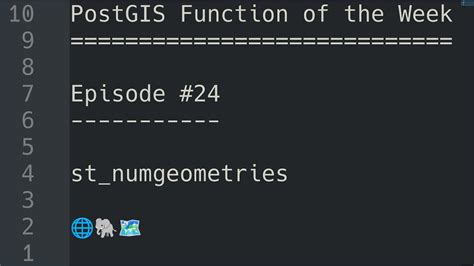Postgis Function Of The Week Episode 24 Stnumgeometries Youtube
