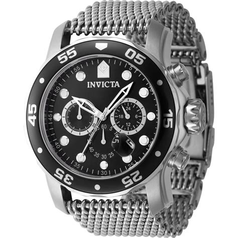 Invicta Pro Diver Chronograph Gmt Date Quartz Black Dial Mens Watch