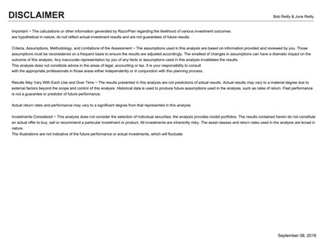 Sample Reports RazorPlan