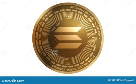 3d Illustration Golden Solana Sol Cryptocurrency Coin Symbol Editorial