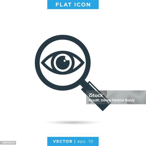 Memperbesar Kaca Ikon Vektor Stok Ilustrasi Desain Template Ilustrasi