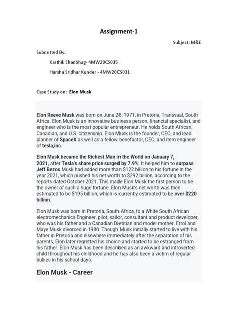 assignment elonmusk pdf space x elon musk
