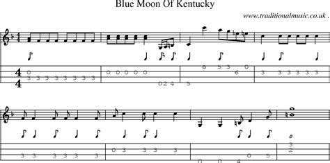American Old Time Music Scores And Tabs For Mandolin Blue Moon Of