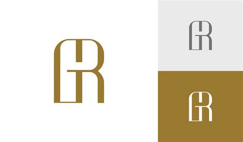 Elegant Letter Gr Initial Monogram Logo Design 28213744 Vector Art At