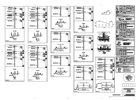 Column Detail Elevation 2d View Layout Cad Structure