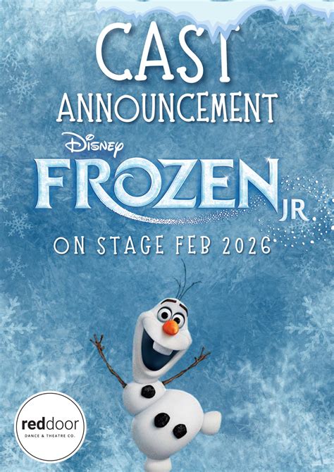 Red So Proud To Announce The Cast Of Frozen Jr The Musical So
