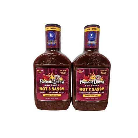 Famous Daves Hot And Sassy Bbq Sauce 2 Pack