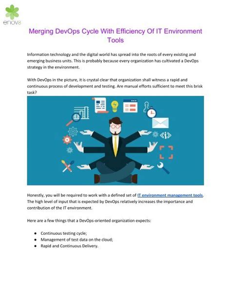 Merging Devops Cycle With Efficiency Of It Environment Tools Converted