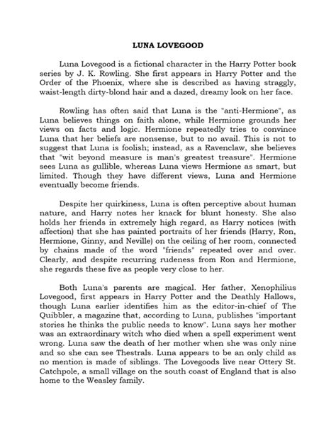 Luna Lovegood 2 Pdf Spider Man